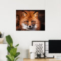 Red Fox Wild Woodland Animal Poster | Zazzle
