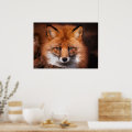 Red Fox Wild Woodland Animal Poster | Zazzle