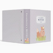 Red Fox with Butterfly Purple Polka Dot Binder | Zazzle