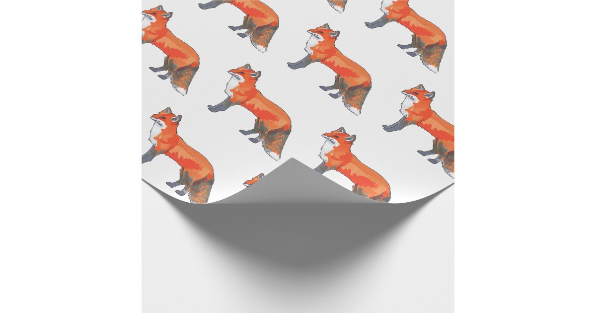 Red Fox Wrapping Paper | Zazzle