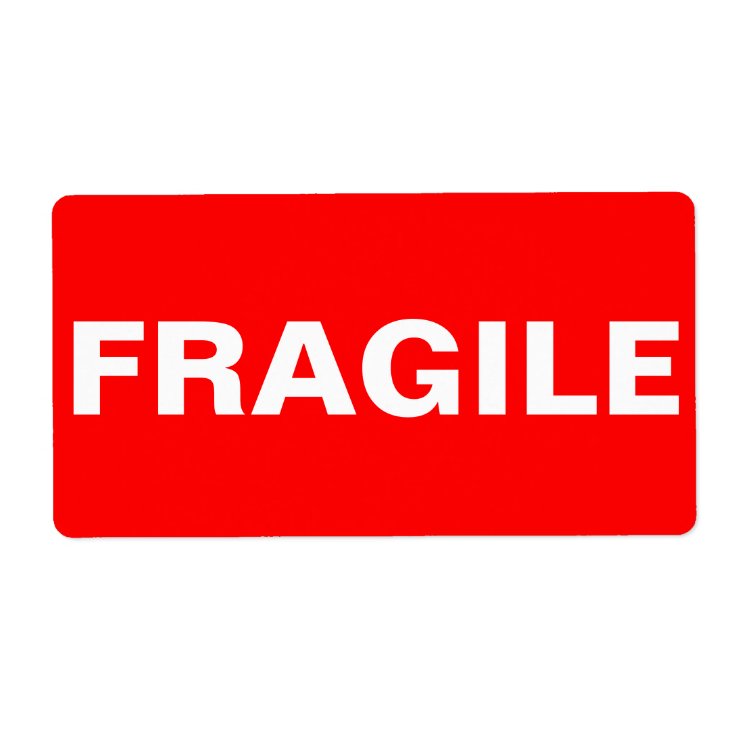 Red Fragile Shipping Label | Zazzle