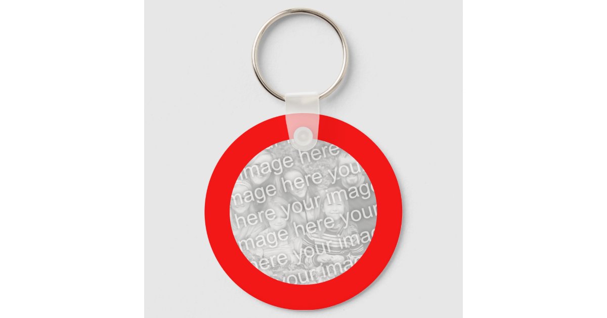 Red Frame Keychain | Zazzle
