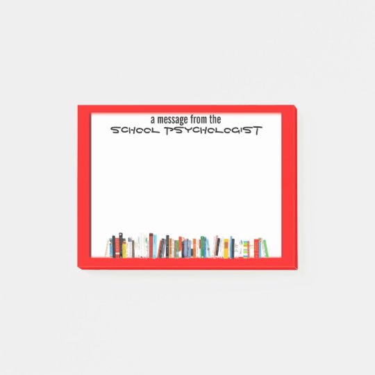 Red Framed School Psychologist's Sticky Notes | Zazzle.com