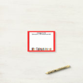 Red Framed School Psychologist's Sticky Notes | Zazzle