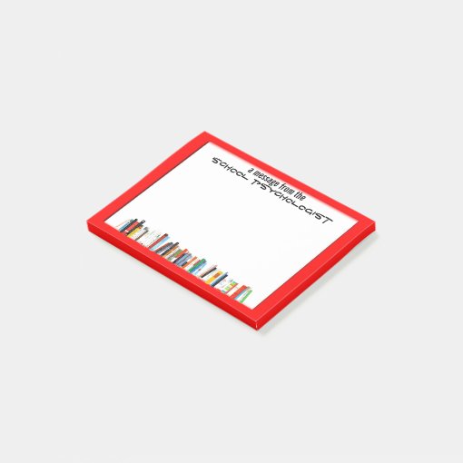 Red Framed School Psychologist's Sticky Notes | Zazzle