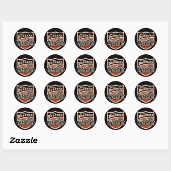 Red Fred's Bobbers Classic Round Sticker | Zazzle