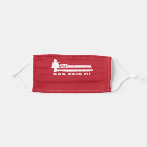 Red Friday American Flag Soldier Military Adult Cloth Face Mask | Zazzle