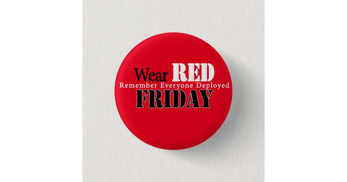 RED Friday Button | Zazzle