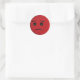 Red Frowny Face Classic Round Sticker | Zazzle