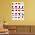 Red Fruits and Vegetables Poster | Zazzle