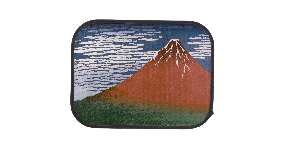 Red Fuji, Aka Fujiyama Volcano Katsushika Hokusai Car Floor Mat | Zazzle