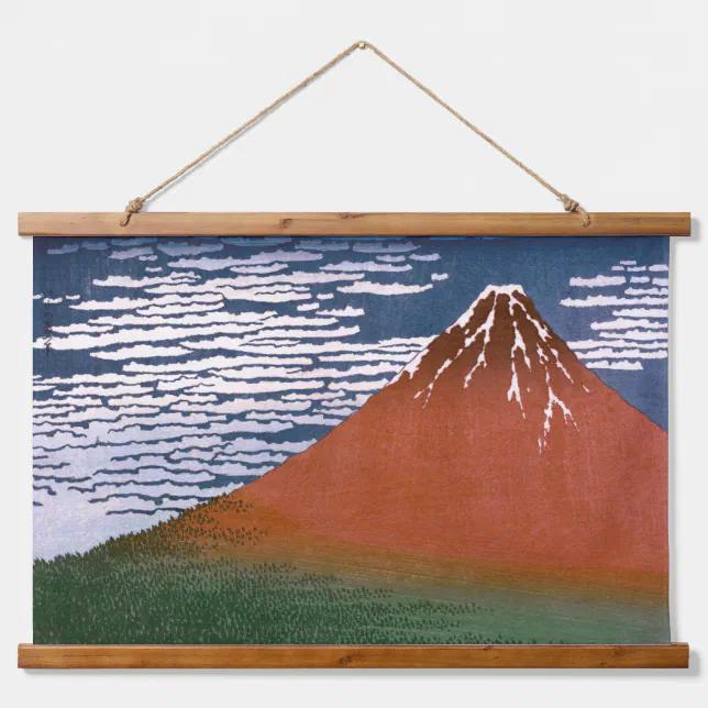 Red Fuji, Aka Fujiyama Volcano Katsushika Hokusai Hanging Tapestry | Zazzle