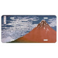 Red Fuji, Aka Fujiyama Volcano Katsushika Hokusai License Plate | Zazzle