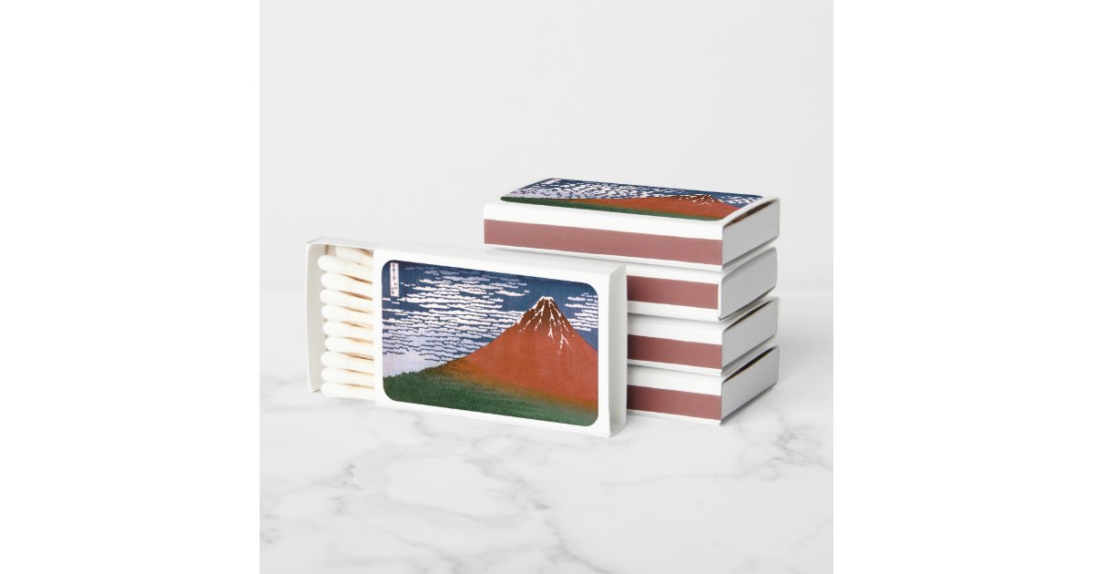 Red Fuji, Aka Fujiyama Volcano Katsushika Hokusai Matchboxes | Zazzle