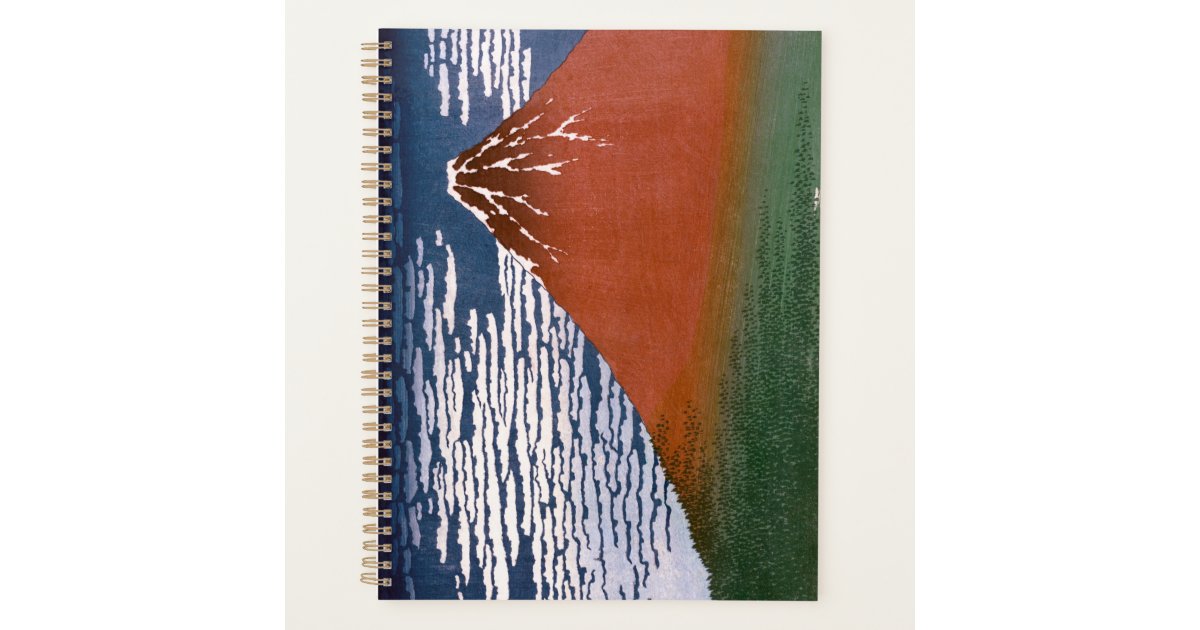 Red Fuji, Aka Fujiyama Volcano Katsushika Hokusai Planner | Zazzle