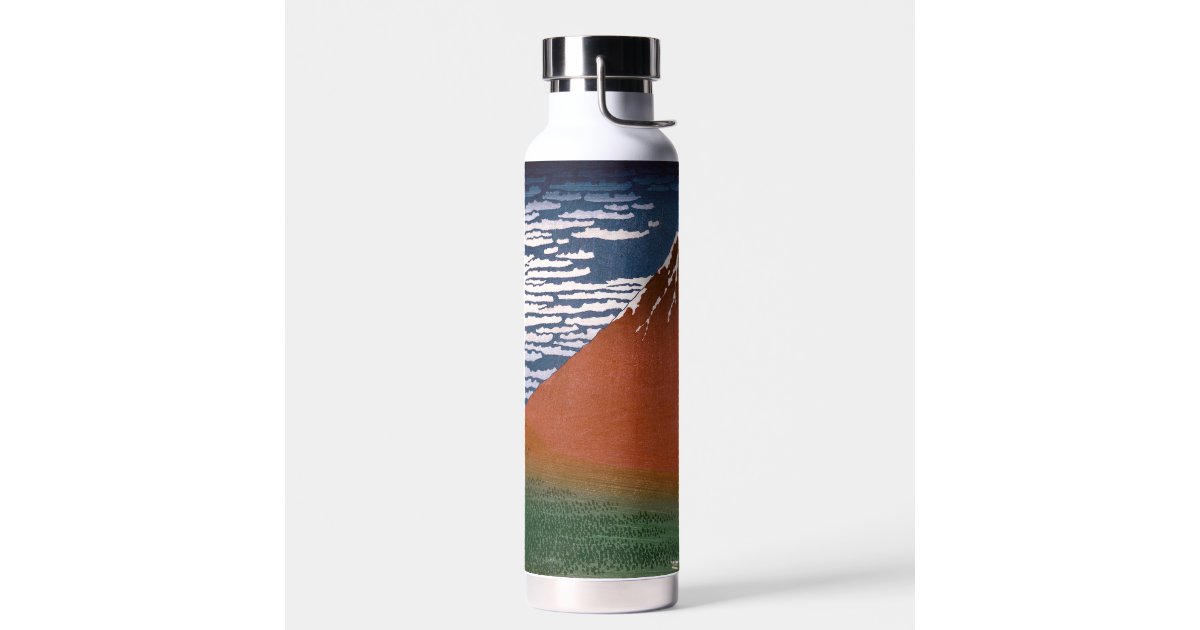 Red Fuji, Aka Fujiyama Volcano Katsushika Hokusai Water Bottle | Zazzle