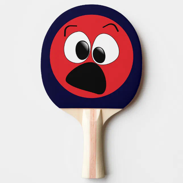Red Funny Face Ping Pong Paddle | Zazzle