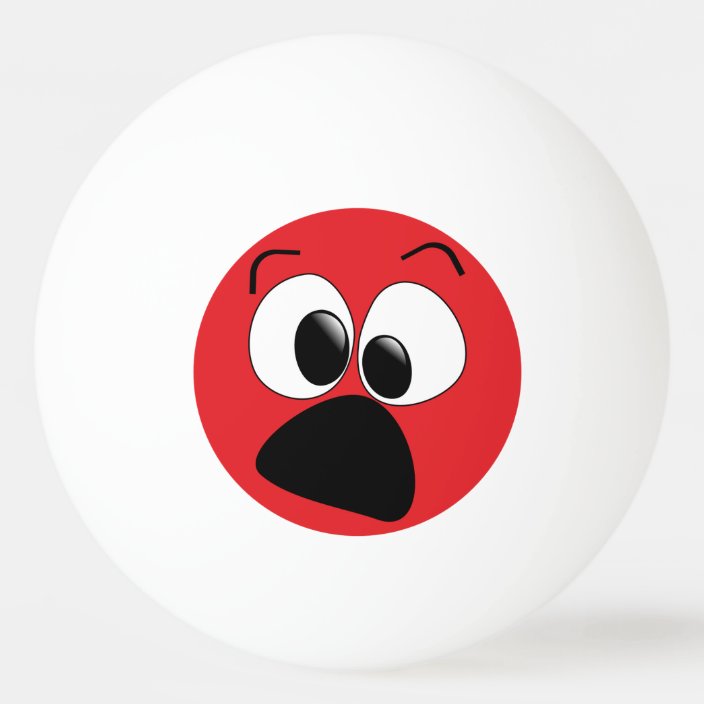 Red Funny Silly Face Ping Pong Ball | Zazzle.com