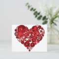 Red Gears Heart Postcard | Zazzle