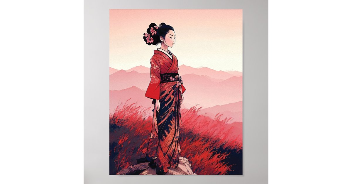 Red Geisha Poster | Zazzle