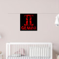 Red Gemini Horoscope Symbol Poster | Zazzle
