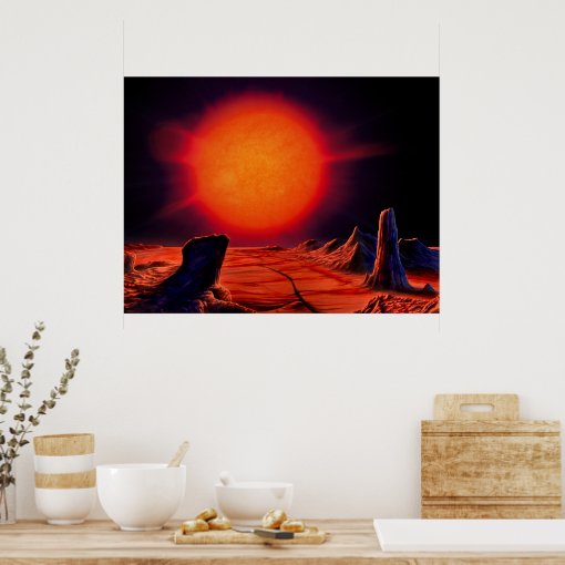 Red giant Sun Poster | Zazzle