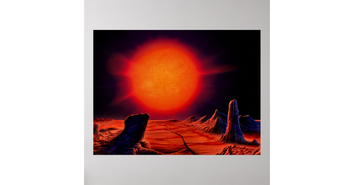 Red giant Sun Poster | Zazzle