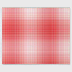 Red gingham check wrapping paper | Zazzle