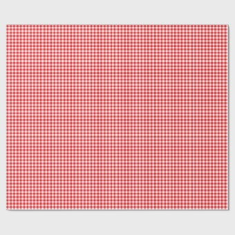 Red gingham check wrapping paper | Zazzle