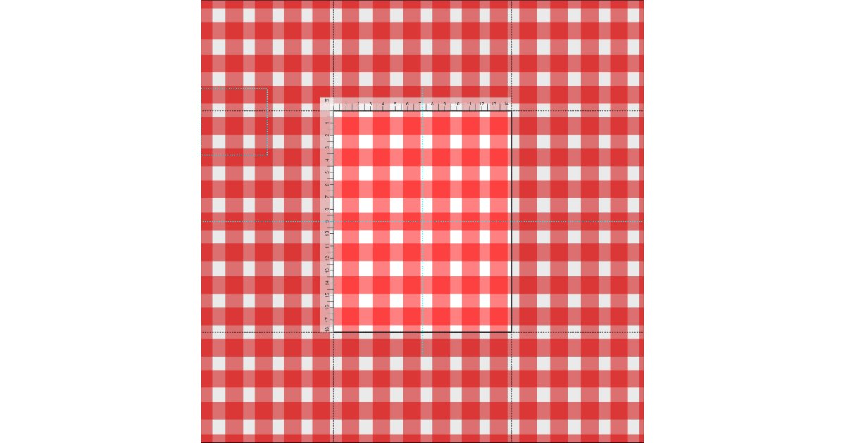 Red Gingham Design Fabric | Zazzle