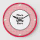 Red Gingham Frame Your Photo Wall Clock | Zazzle