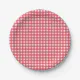 Red Gingham Western Party Paper Plates | Zazzle