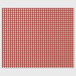 Red Gingham Wrapping Paper | Zazzle