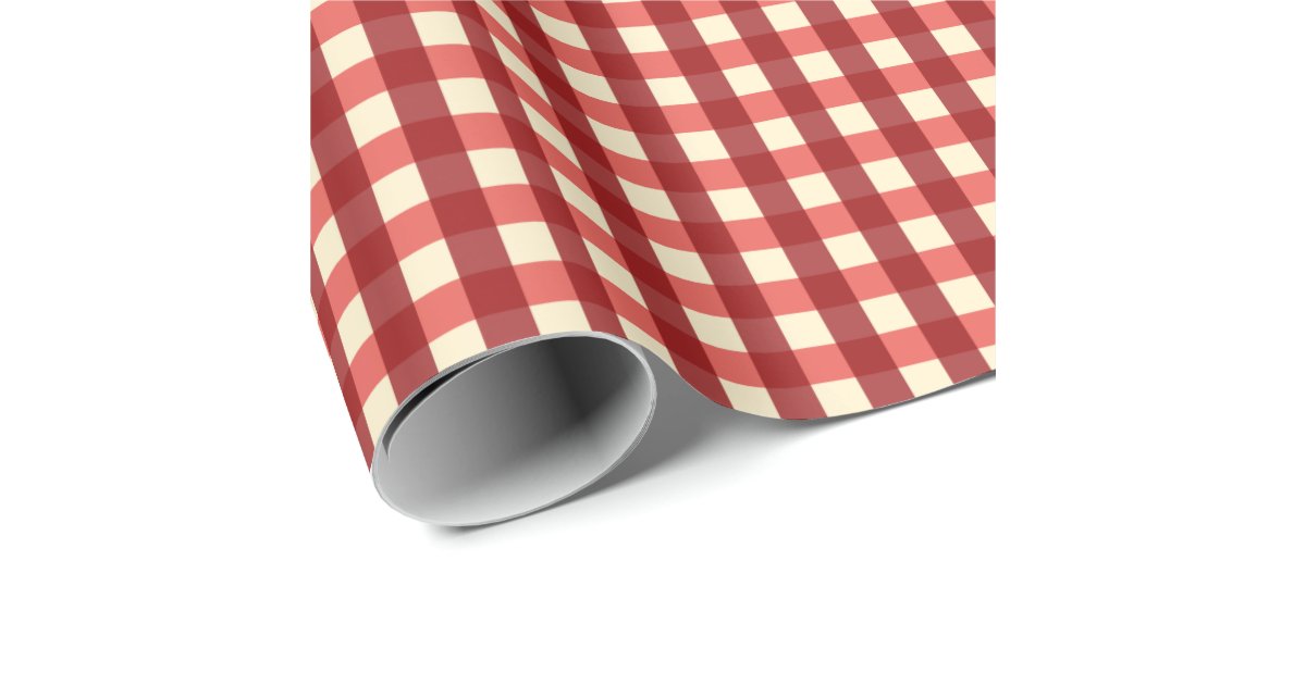 Red Gingham Wrapping Paper | Zazzle