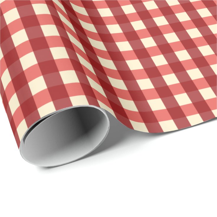 Red Gingham Wrapping Paper | Zazzle