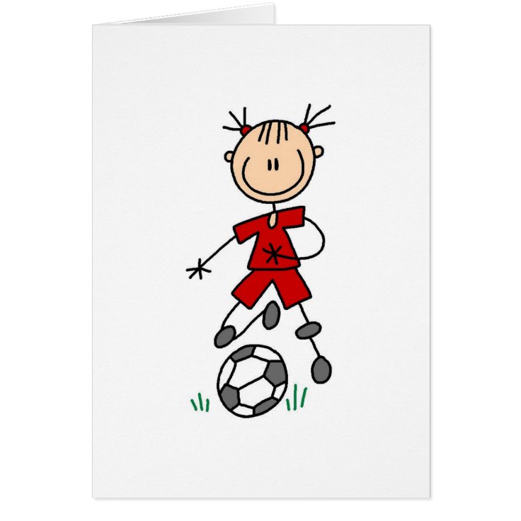Red Girls Soccer Card | Zazzle
