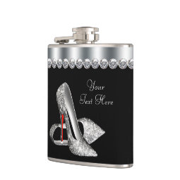 Red Glitter High Heel Shoes Flask | Zazzle