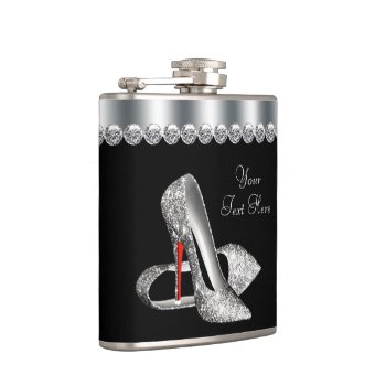 Red Glitter High Heel Shoes Flask | Zazzle