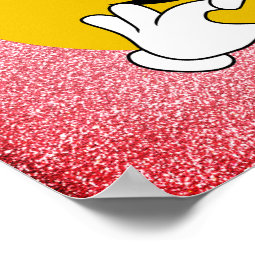 Red Glitter Love Heart Emoji Poster | Zazzle