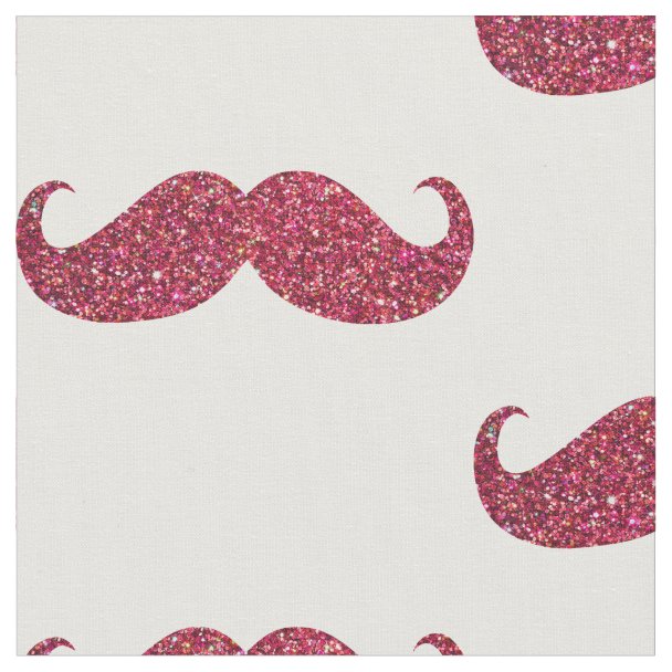 Gold Glitter Mustache Fabric | Zazzle.com