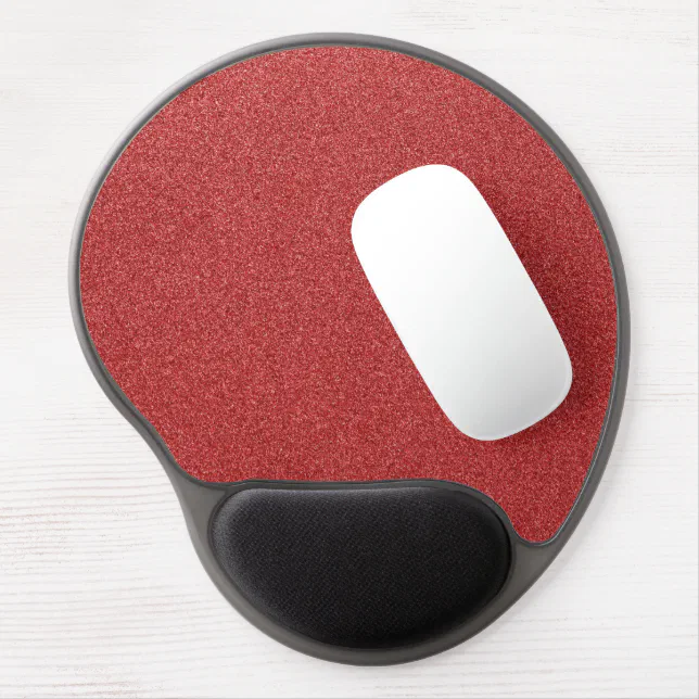 Red Glitter, Sparkle, Glitter Background Gel Mouse Pad | Zazzle