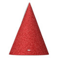 Red Glitter, Sparkle, Glitter Background Party Hat | Zazzle