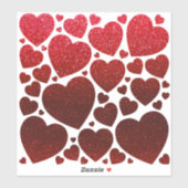Red Glitter Valentine's Day Hearts Love Couples Sticker | Zazzle