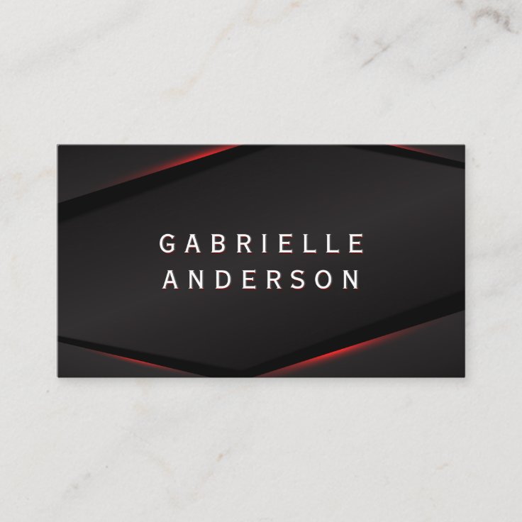 Red Glow Abstract Background Business Card | Zazzle