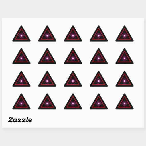 Red Glow Laser Symbol Sticker | Zazzle