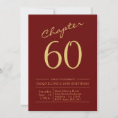 Red Gold 60th Birthday Party Invitation | Zazzle