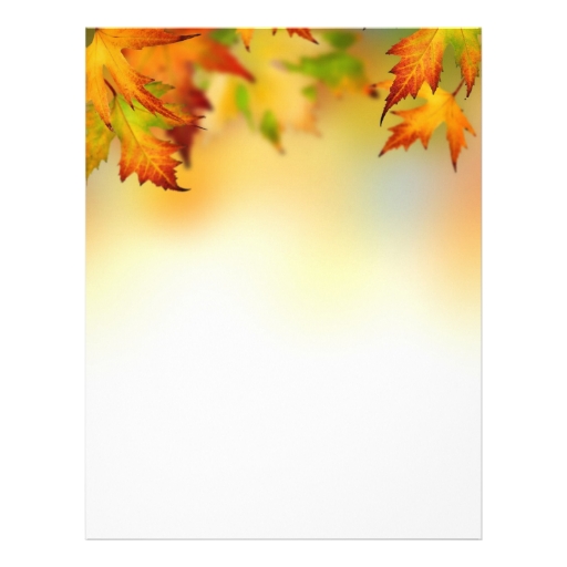 Red gold autumn leaves Letterhead | Zazzle