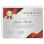 Red Gold Certificate Of Achievement Award | Zazzle