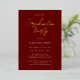 Red Gold Modern Calligraphy Graduation Party Foil Invitation | Zazzle