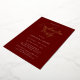 Red Gold Modern Calligraphy Graduation Party Foil Invitation | Zazzle